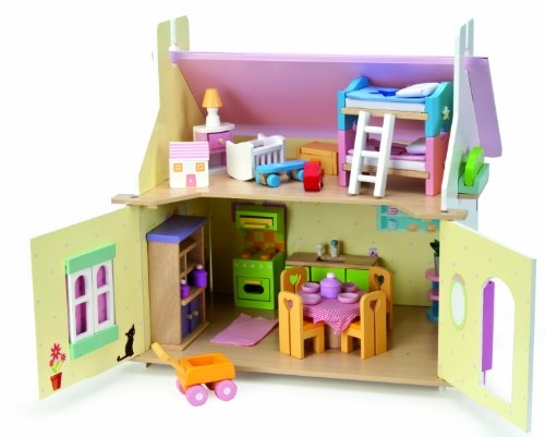 ξυλινο κουκλοσπιτο με επιπλα Le toy Van κωδικος H117
